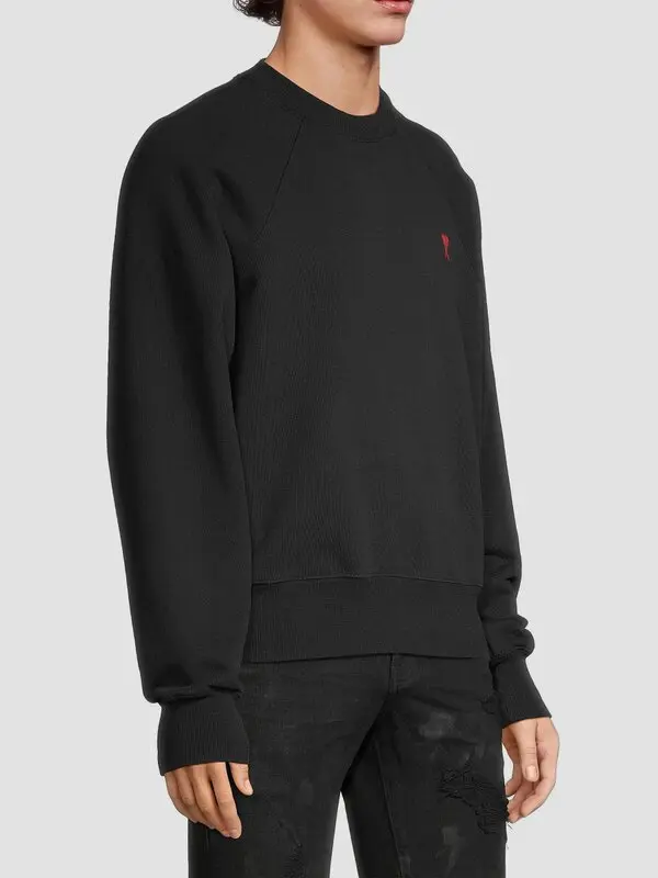 AMI Paris De Coeur Logo Sweatshirt - Noir