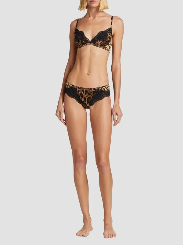 Dolce & Gabbana Lace & Silk-blend Briefs