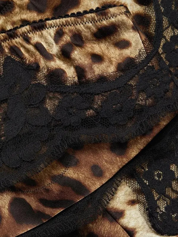 Dolce & Gabbana Lace & Silk-blend Briefs