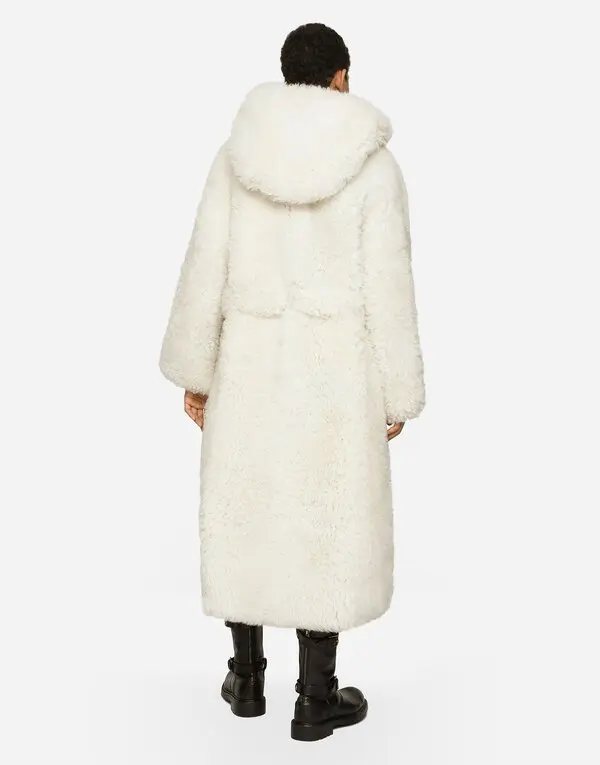 Dolce & Gabbana Shearling Hooded Coat