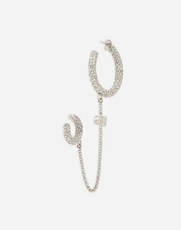 Dolce & Gabbana Rhinestone Earring With Chain
