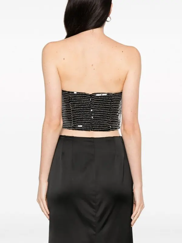 GEMY MAALOUF Sequined Bandeau Top