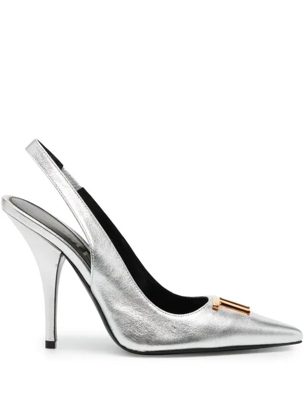 TOM FORD Logo-plaque Slingback Pumps