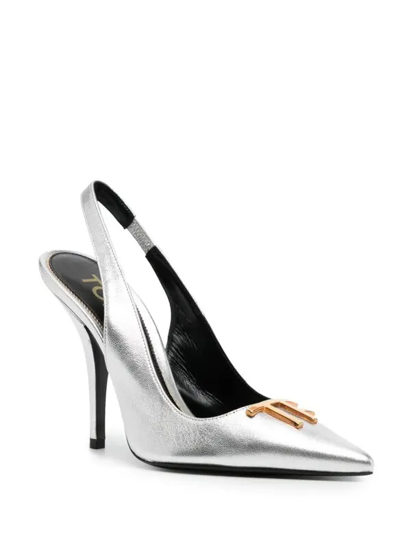 TOM FORD Logo-plaque Slingback Pumps