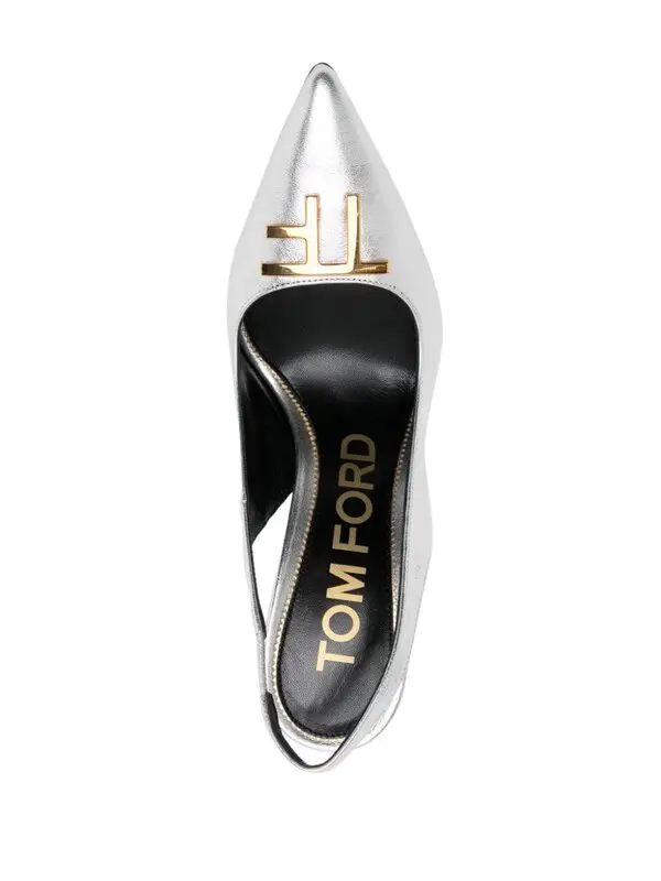 TOM FORD Logo-plaque Slingback Pumps