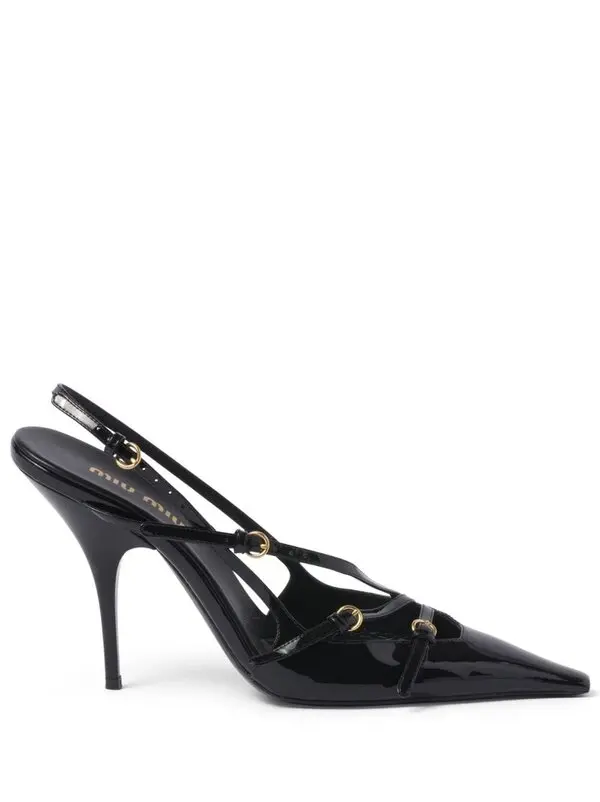Miu Miu 105mm Buckle-embellished Slingback Pumps