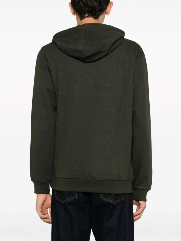 A.p.c. Logo-print Drawstring Hoodie - Green