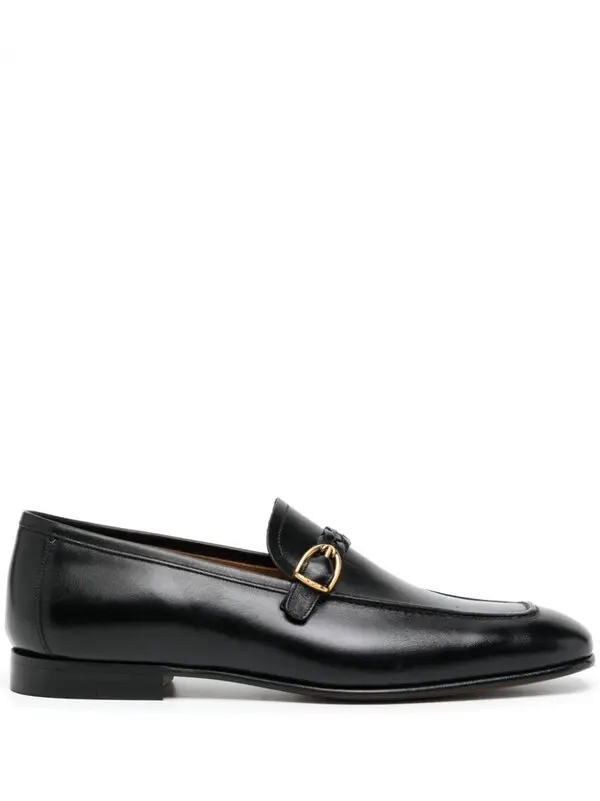 TOM FORD Martin Woven-strap Leather Loafers - Black