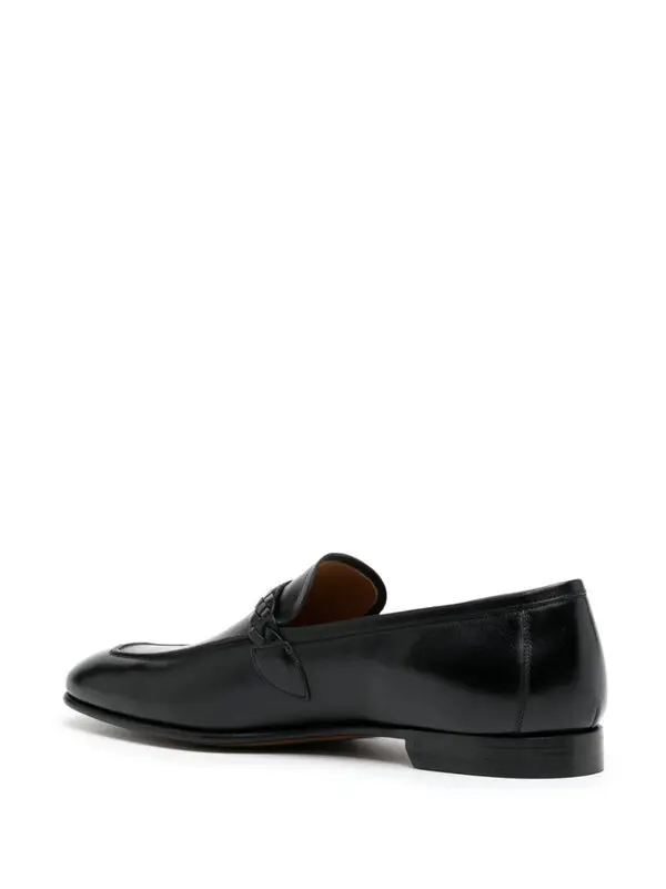 TOM FORD Martin Woven-strap Leather Loafers - Black