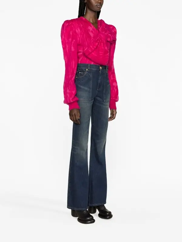 Balmain High-rise Flared Jeans - Blue
