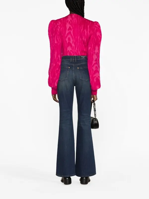 Balmain High-rise Flared Jeans - Blue
