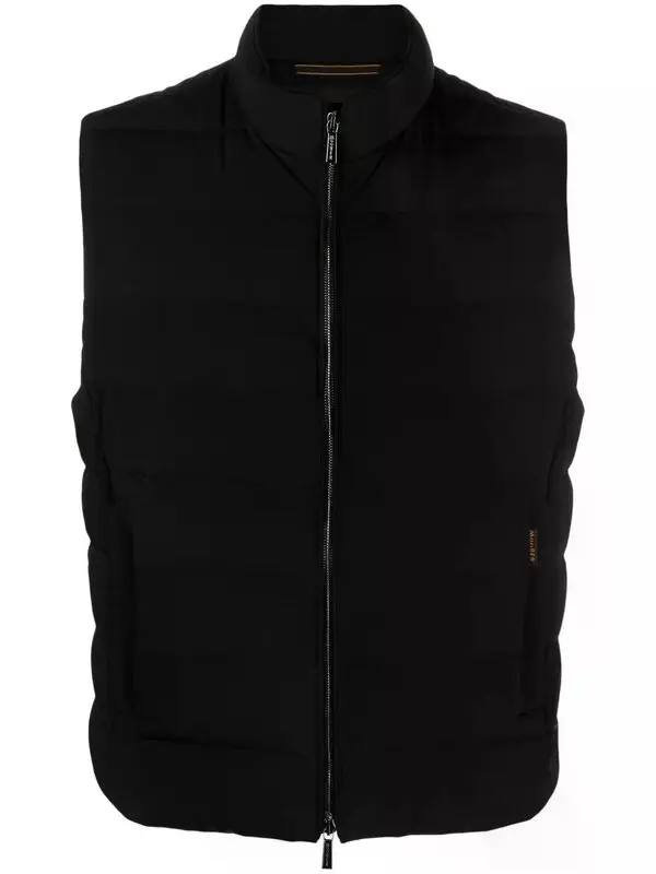 MOORER Padded Gilet With Logo Tag