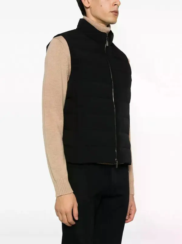 MOORER Padded Gilet With Logo Tag