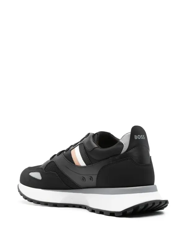 BOSS Striped Lace-up Sneakers - Black