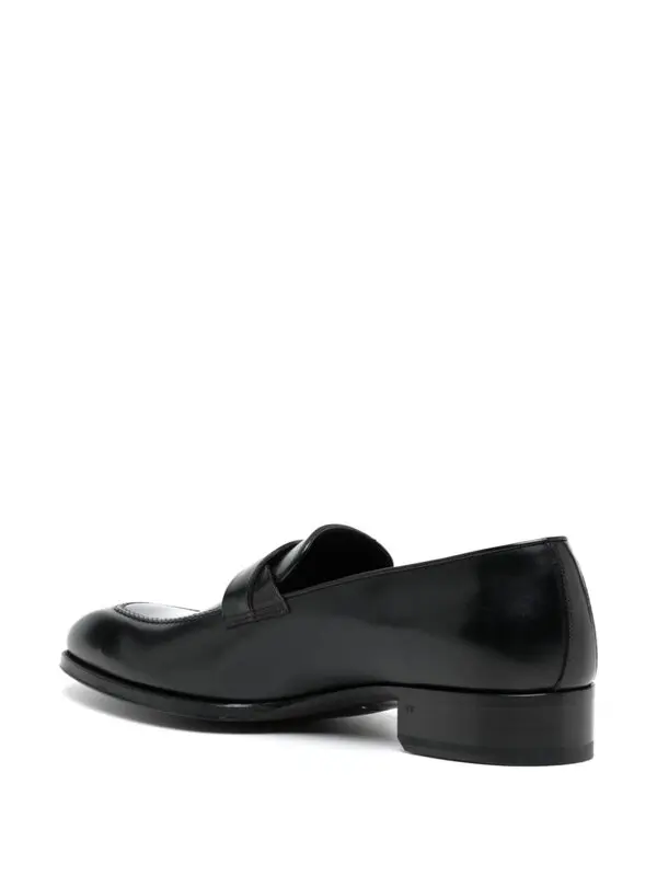 TOM FORD Leather Loafers - Black