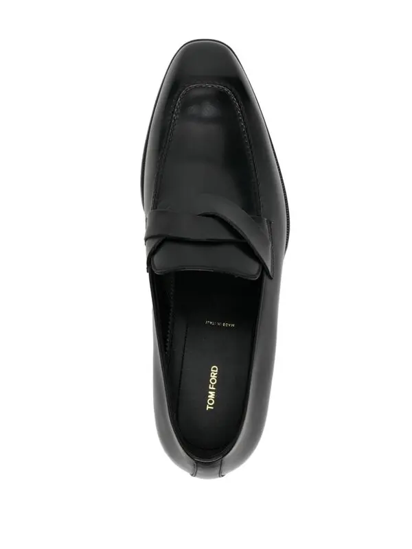 TOM FORD Leather Loafers - Black