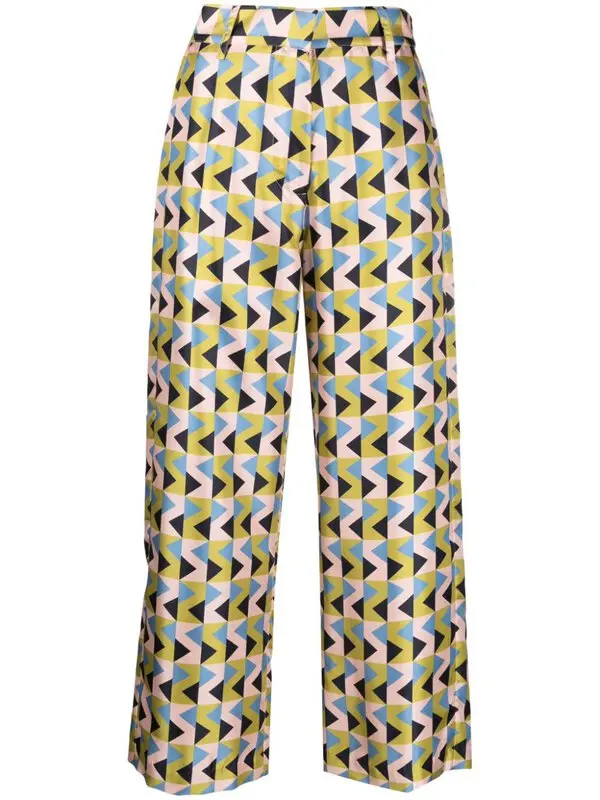 PAULA Ametista Silk Trousers - Green