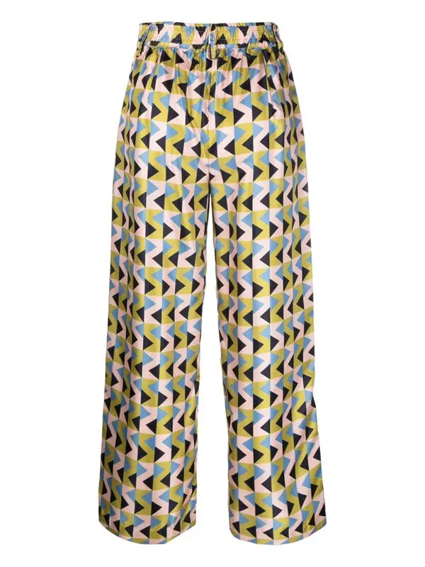 PAULA Ametista Silk Trousers - Green