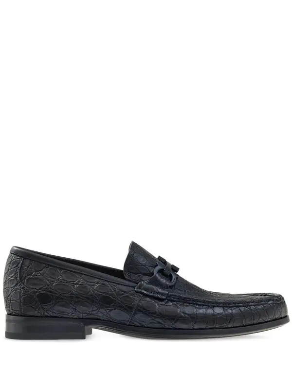 FERRAGAMO Gancini Loafers - Black