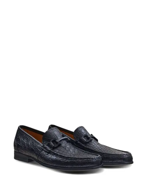 FERRAGAMO Gancini Loafers - Black