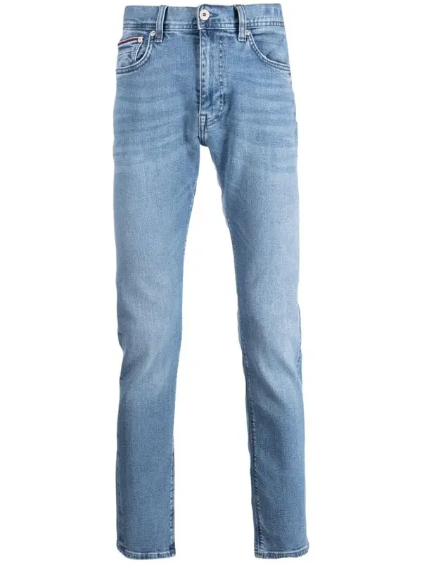 Tommy Hilfiger Mid-rise Slim-cut Jeans - Blue