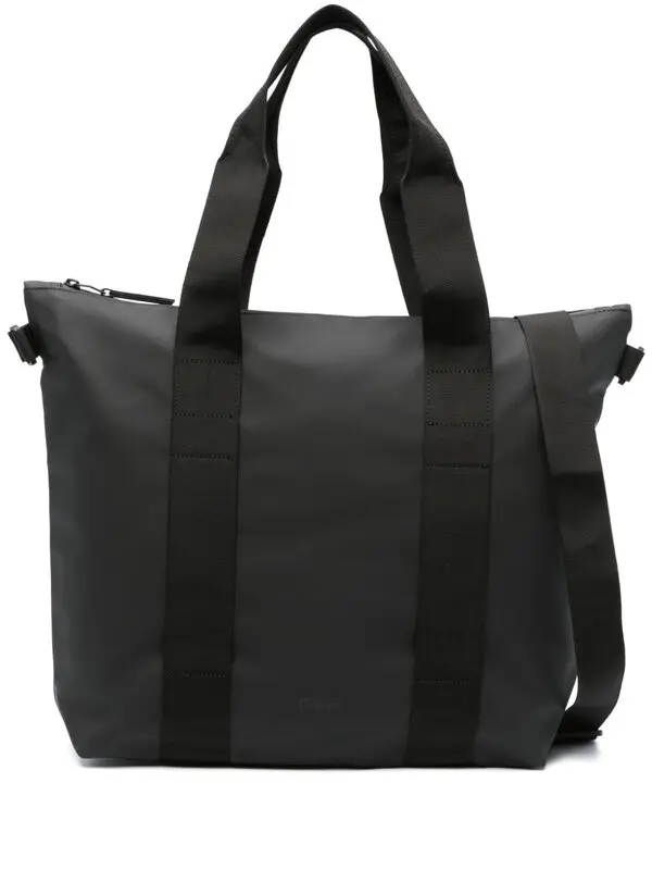 Rains Mini Logo-embossed Tote Bag - Black
