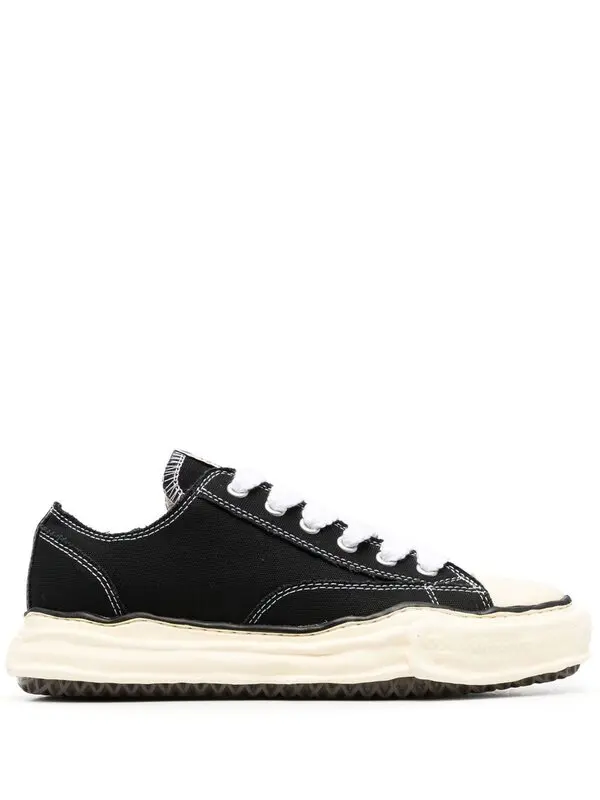 Mihara Yasuhiro Logo-patch Lace-up Sneakers - Black