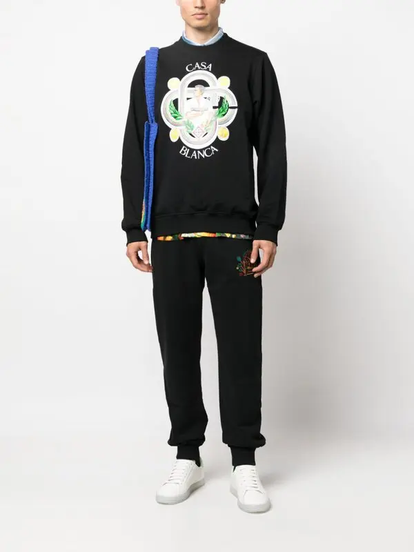 Casablanca Le Joueur Cotton Sweatshirt - Black