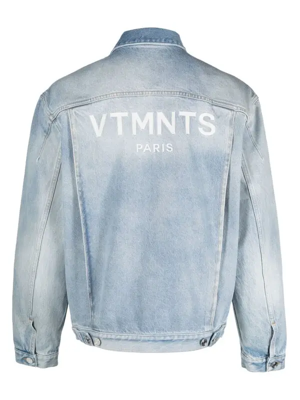 VTMNTS Logo-embroidered Denim Jacket