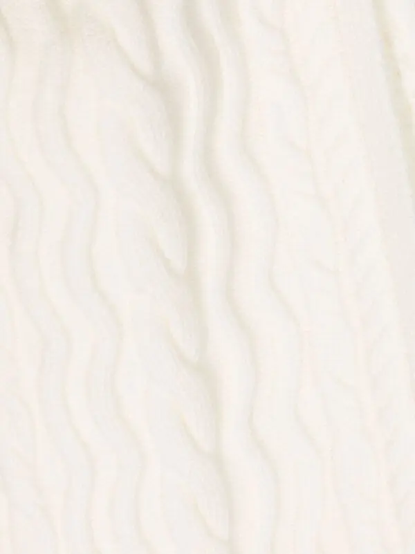 Casablanca Striped Cable-knit Wool Scarf