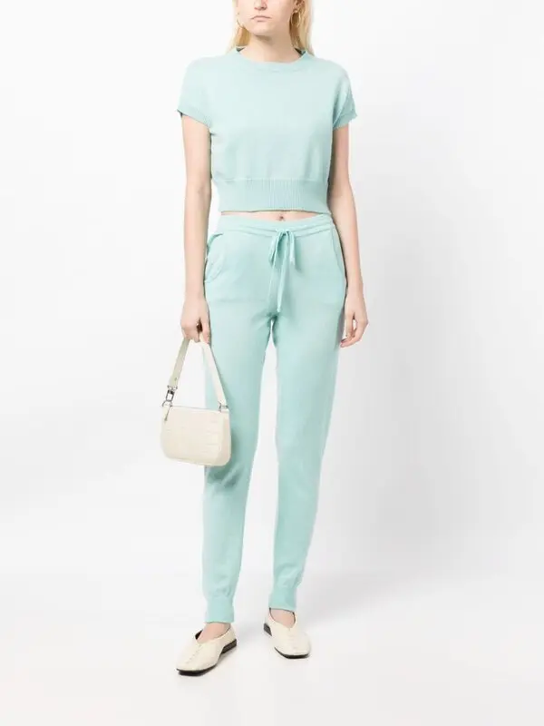 TEDDY CASHMERE Milano Cashmere Track Pants - Green