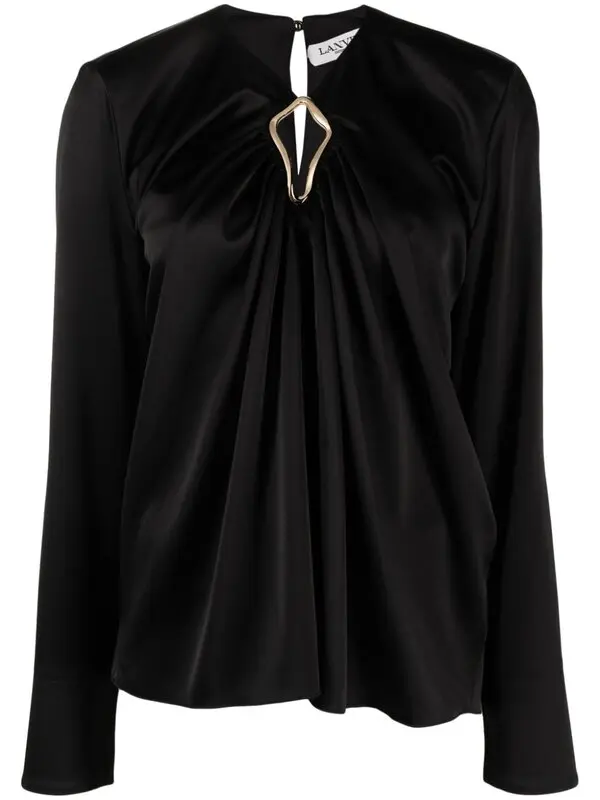 LANVIN Draped Long-sleeved Blouse