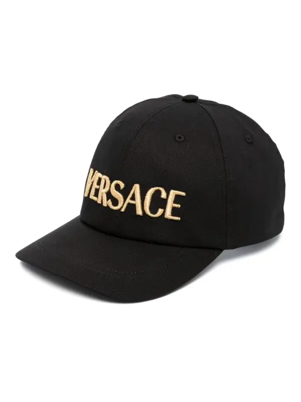 Versace Logo-embroidered Baseball Cap - Black
