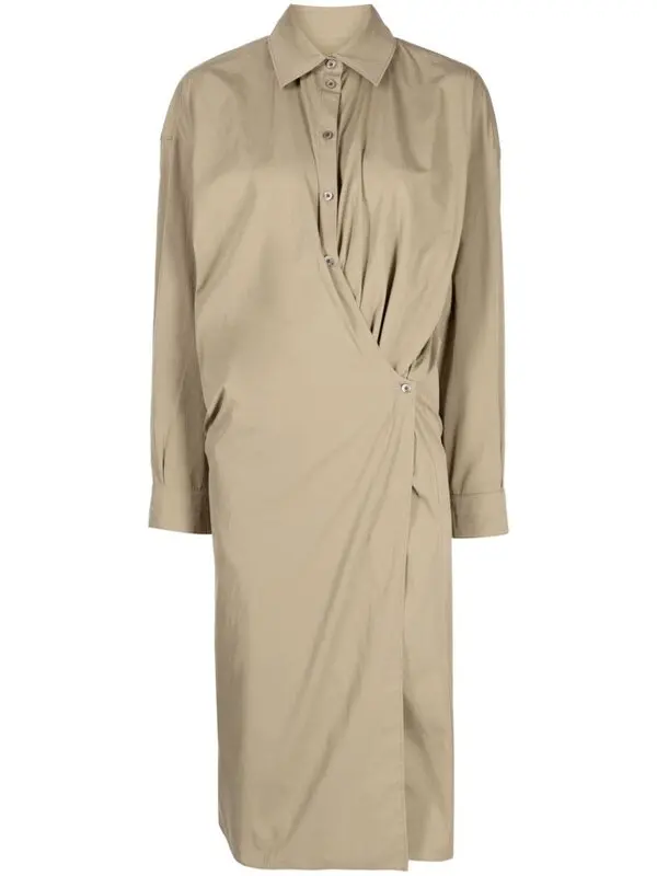 LEMAIRE Twisted Poplin Shirt Dress