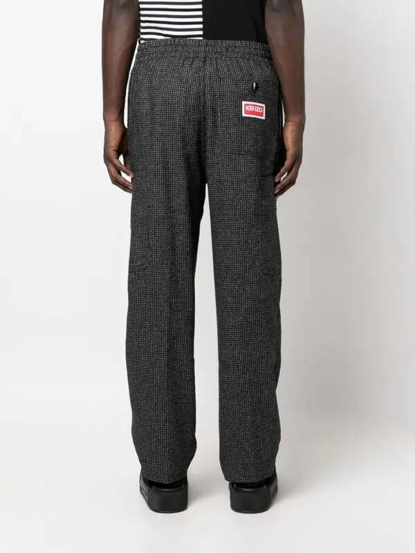 Kenzo Check-pattern Tapered Trousers