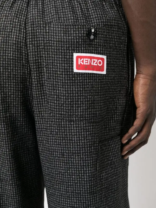 Kenzo Check-pattern Tapered Trousers