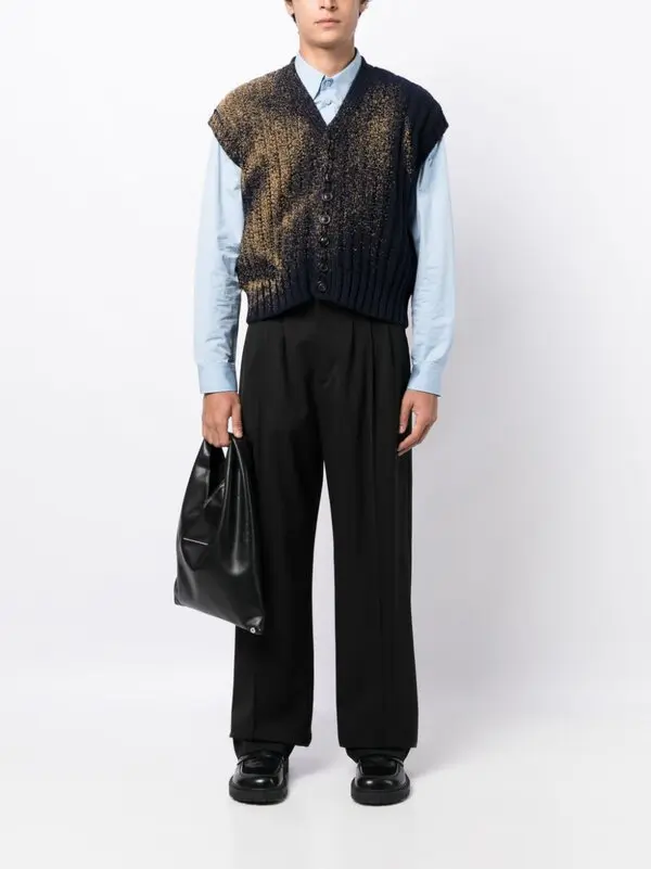 MAISON MARGIELA Contrasting-trim V-neck Cardigan