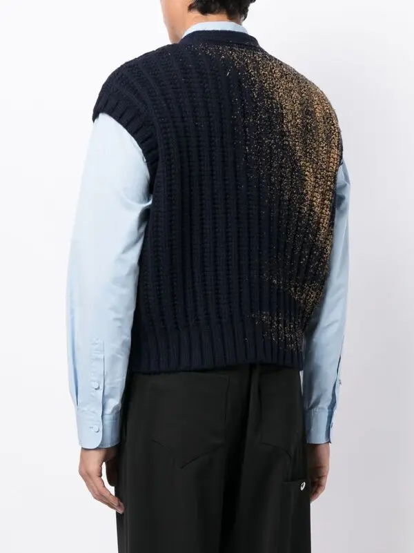 MAISON MARGIELA Contrasting-trim V-neck Cardigan