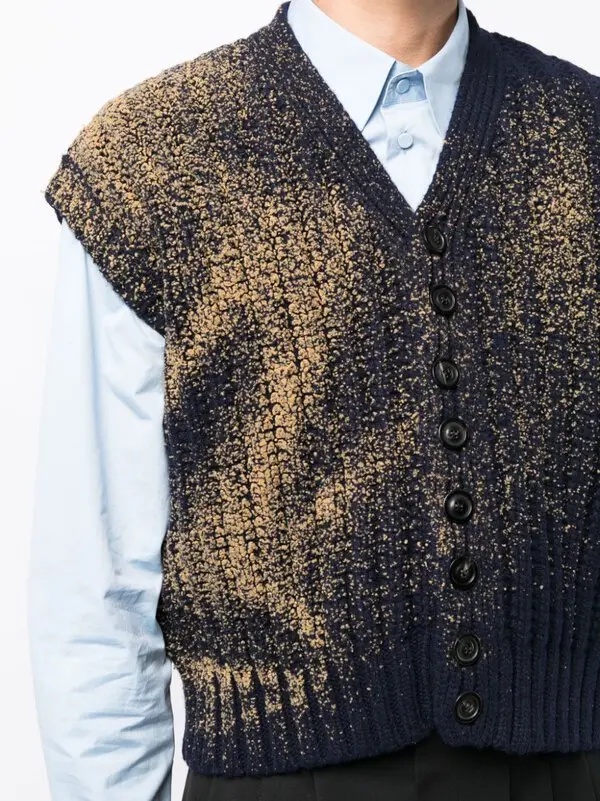 MAISON MARGIELA Contrasting-trim V-neck Cardigan