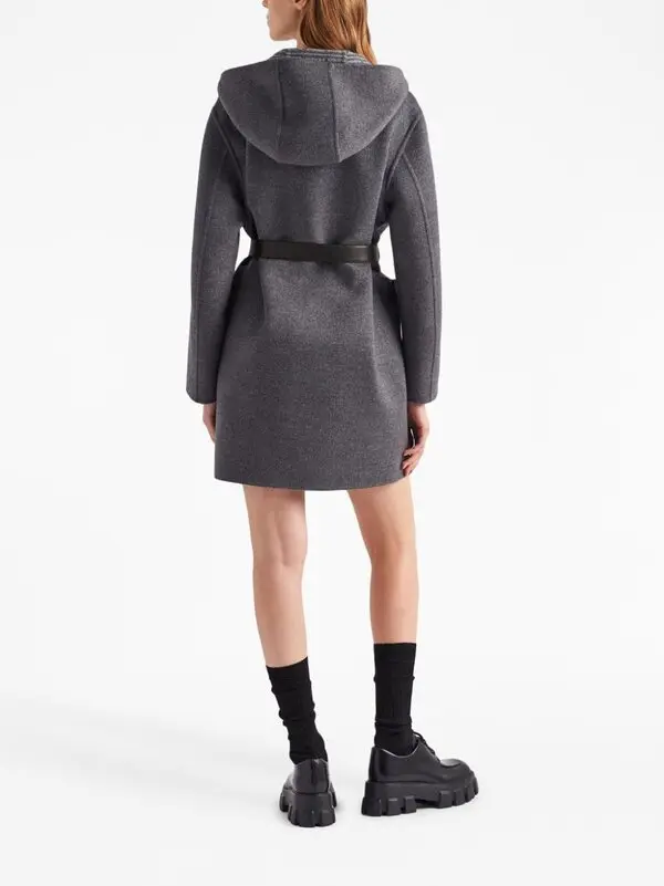 Prada Single-breasted Wool Coat - Grey