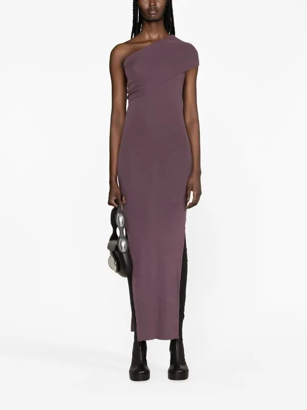 Rick Owens One-shoulder Wool Maxi Dress
