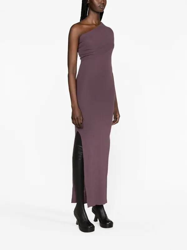 Rick Owens One-shoulder Wool Maxi Dress