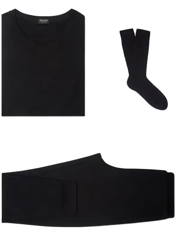 Zegna Lyocell Pajama Set - Black