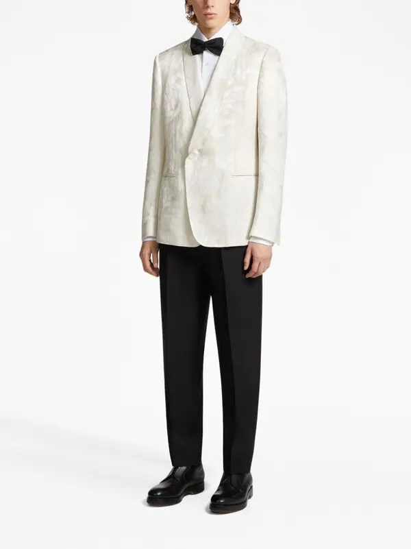 Zegna Jacquard Silk-wool Evening Jacket