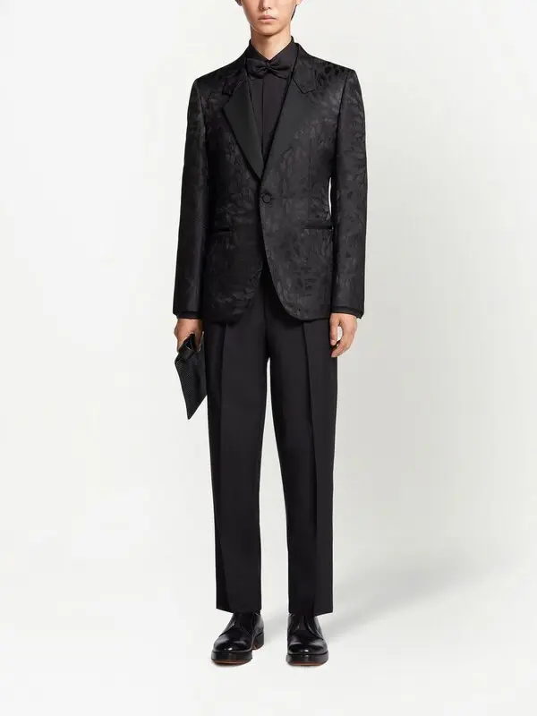 Zegna Jacquard Silk-wool Blazer