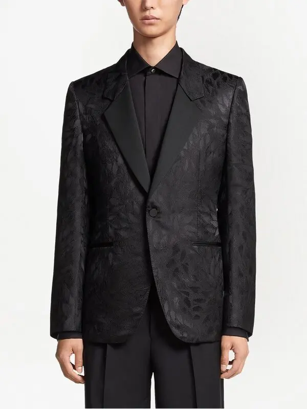 Zegna Jacquard Silk-wool Blazer