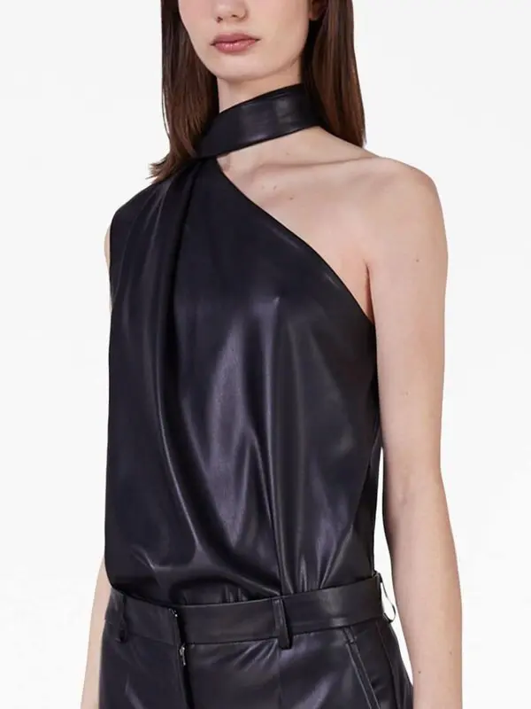Stella McCartney Faux Leather One-shoulder Top