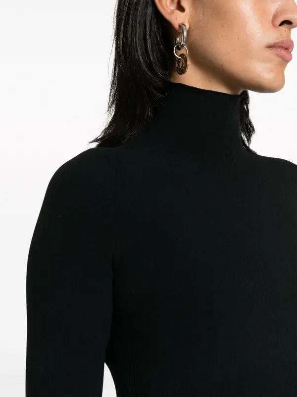 Balenciaga Ribbed Knit Roll Neck Sweater