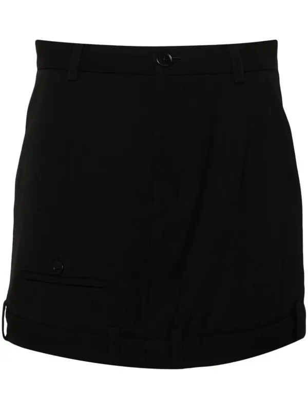 Balenciaga Deconstructed Wool Miniskirt