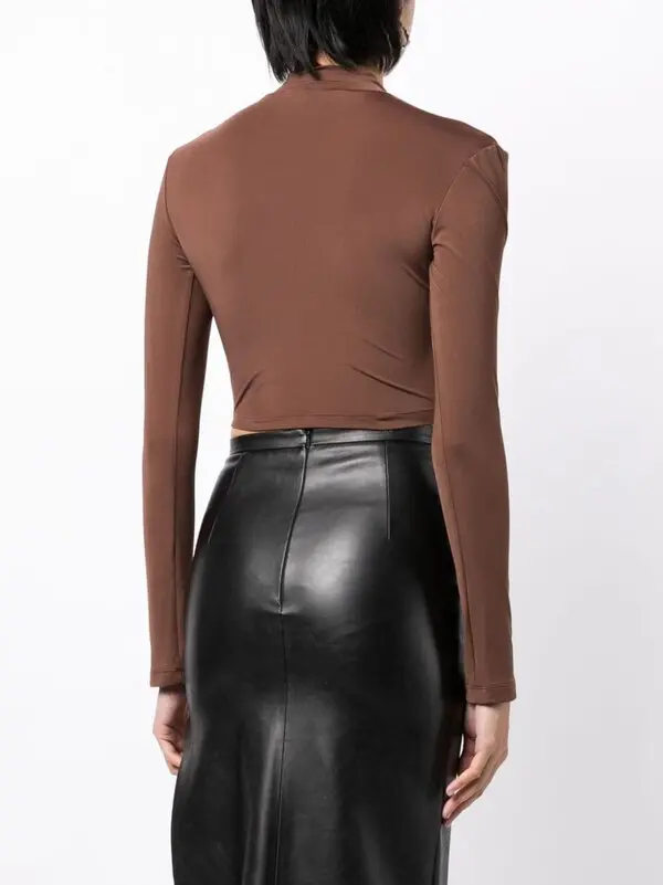 Matériel Laminated-logo Roll-neck Top